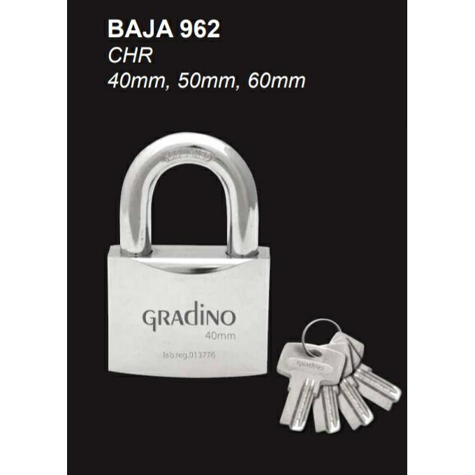 Jual GRADINO - GEMBOK PAGAR/GEMBOK RUMAH GRADINO BAJA 962 CHR | Shopee ...