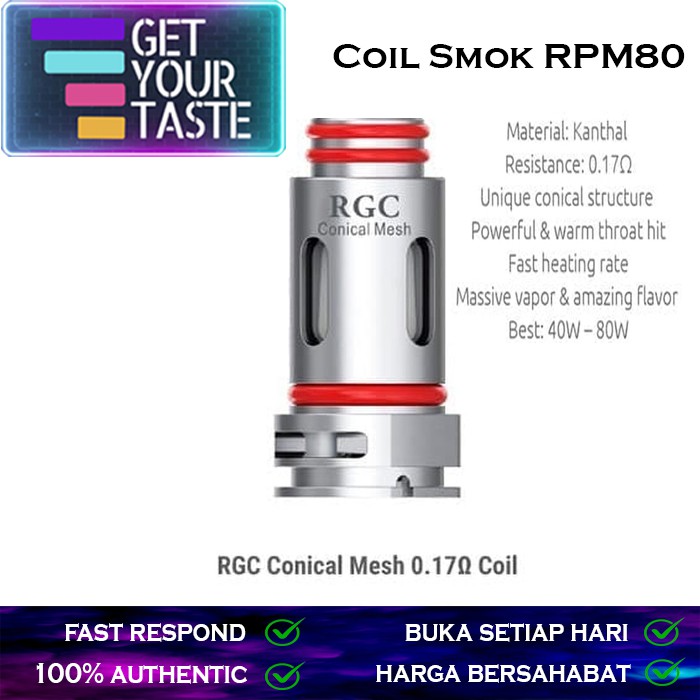 Jual Coil RPM RGC Smok RPM80 Replacement 100% Authentic - Coil Smok ...