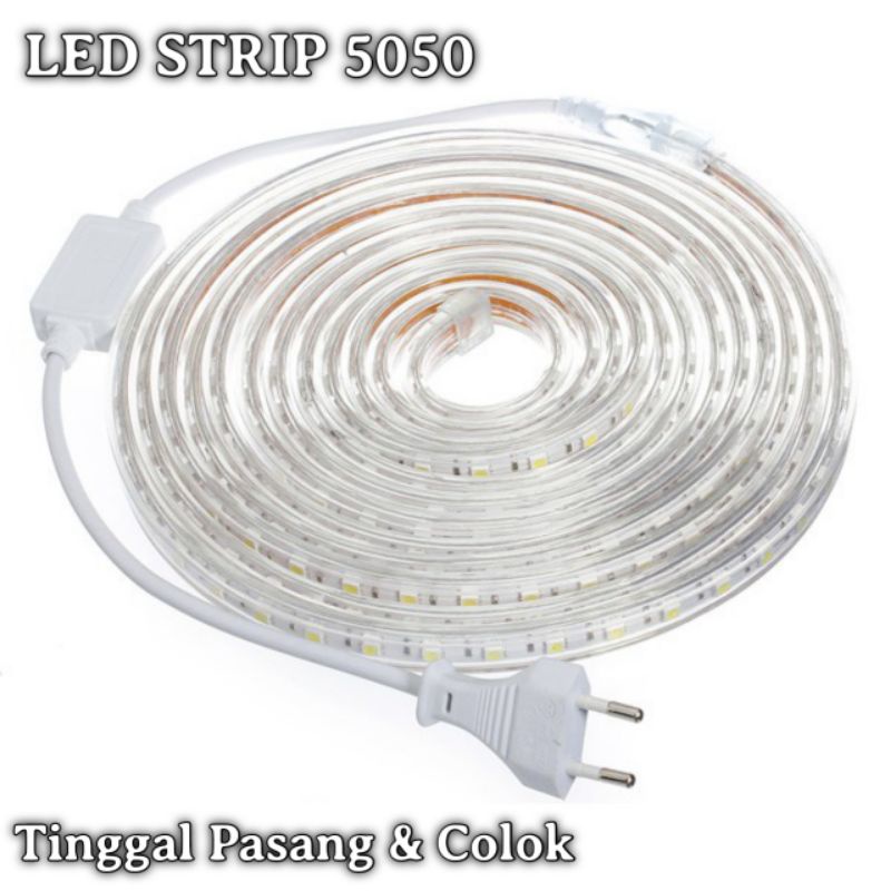 Jual LAMPU LED STRIP 5050 | 220V | Shopee Indonesia