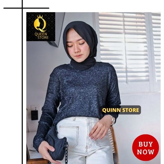 Jual KAOS RAJUT HALUS / RAJUT KNIT / KAOS LENGAN PANJANG / QUINN ...