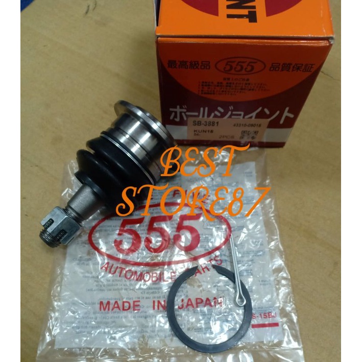 Jual BALL JOINT ATAS/ UP TOYOTA INNOVA, FORTUNER ASLI 555 JAPAN 1PC ...