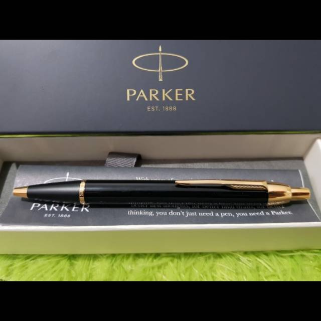 Jual PULPEN PARKER ORIGINAL BLACK GOLD FREE CUSTOM REQUEST GRAFIR NAMA ...