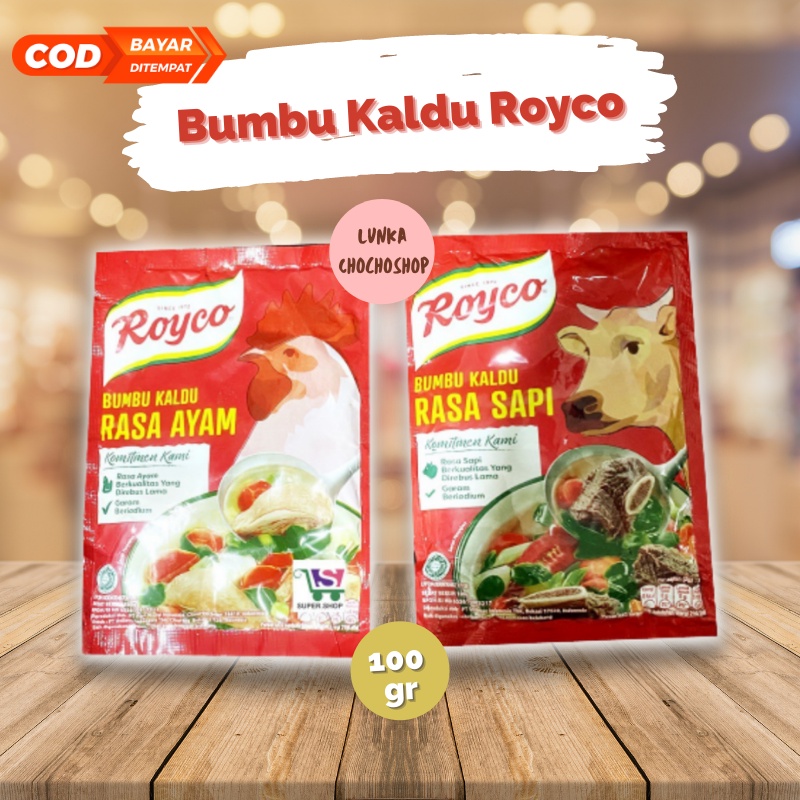 Jual ROYCO Bumbu Kaldu Sapi Kaldu Ayam Pelezat Makanan - 100gr | Shopee ...