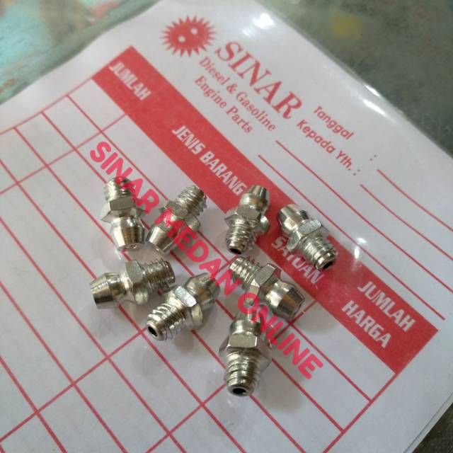 Jual Straight Grease Nipple - Nepel Pispot 6 mm 10 mm 10 pcs | Shopee ...