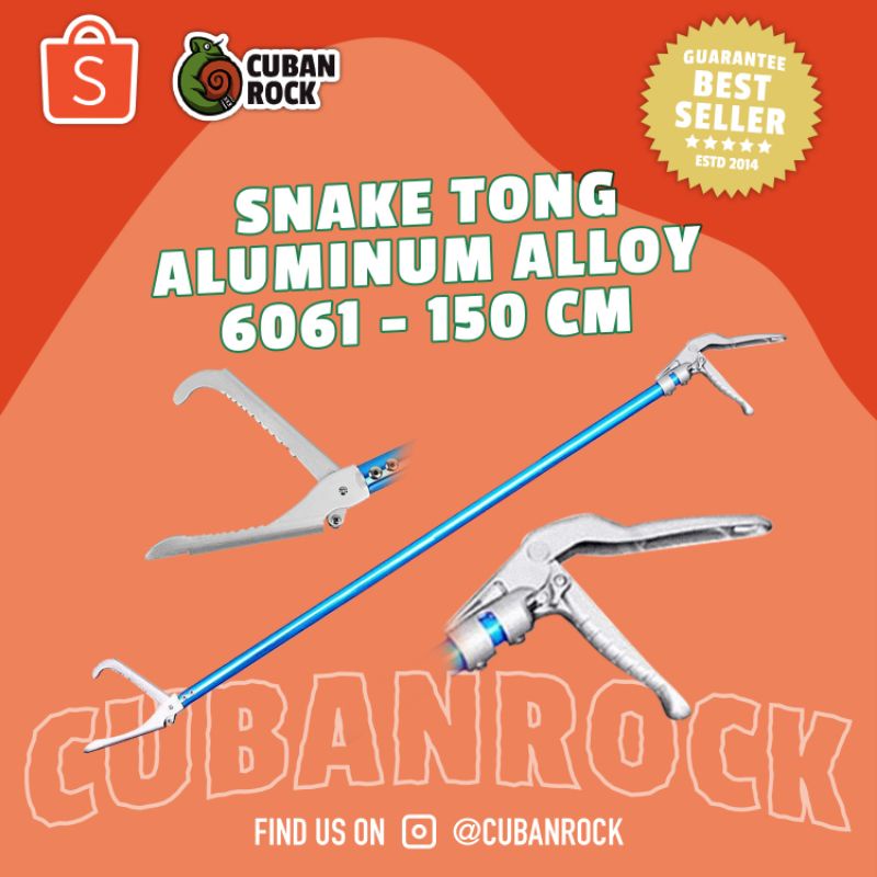 Jual Snake tongs Alloy grabstick grab stick tongkat penjepit ular 150cm ...