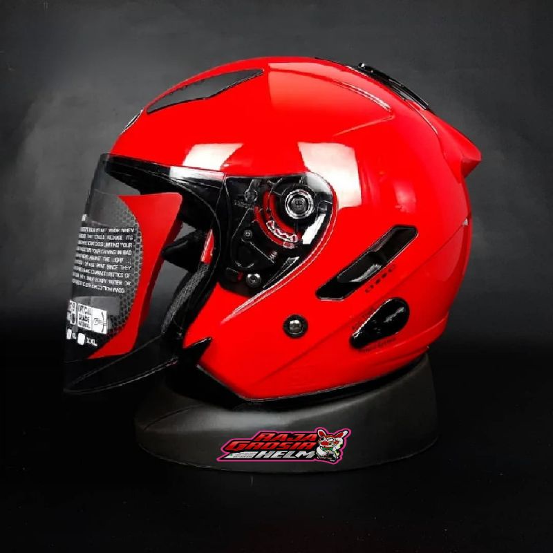 Jual HELM KYT GALAXY FLAT R RED FIRE ORIGINAL HELM KYT GALAXY MERAH ...