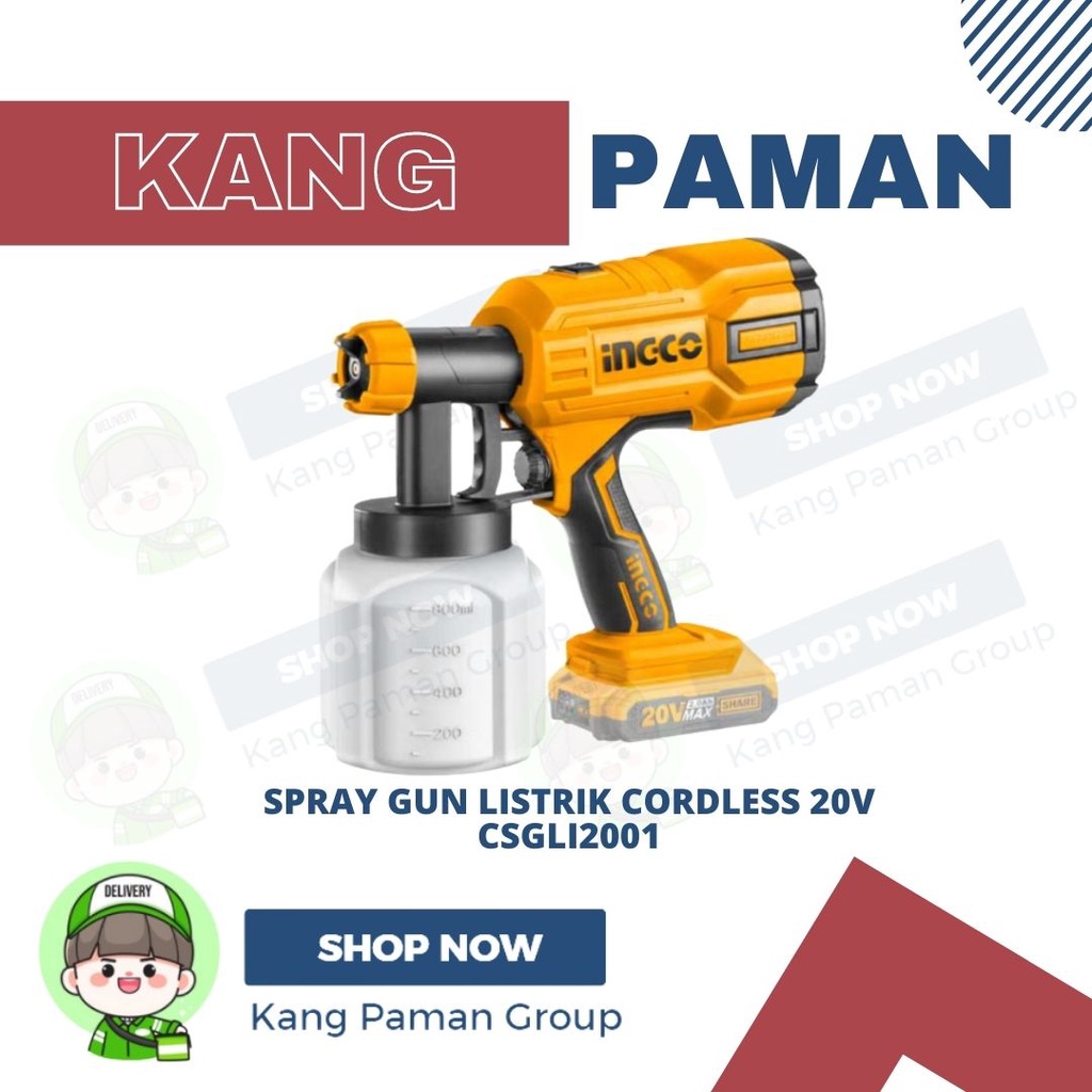 Jual SPRAY GUN CORDLESS 20V SEMPROTAN ANGIN CAT UNIT ONLY CSGLI2001 ...