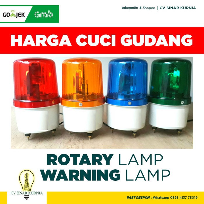 Jual LAMPU ROTARY / STROBE/ WARNING LIGHT 220v Harga Cuci Gudang ...