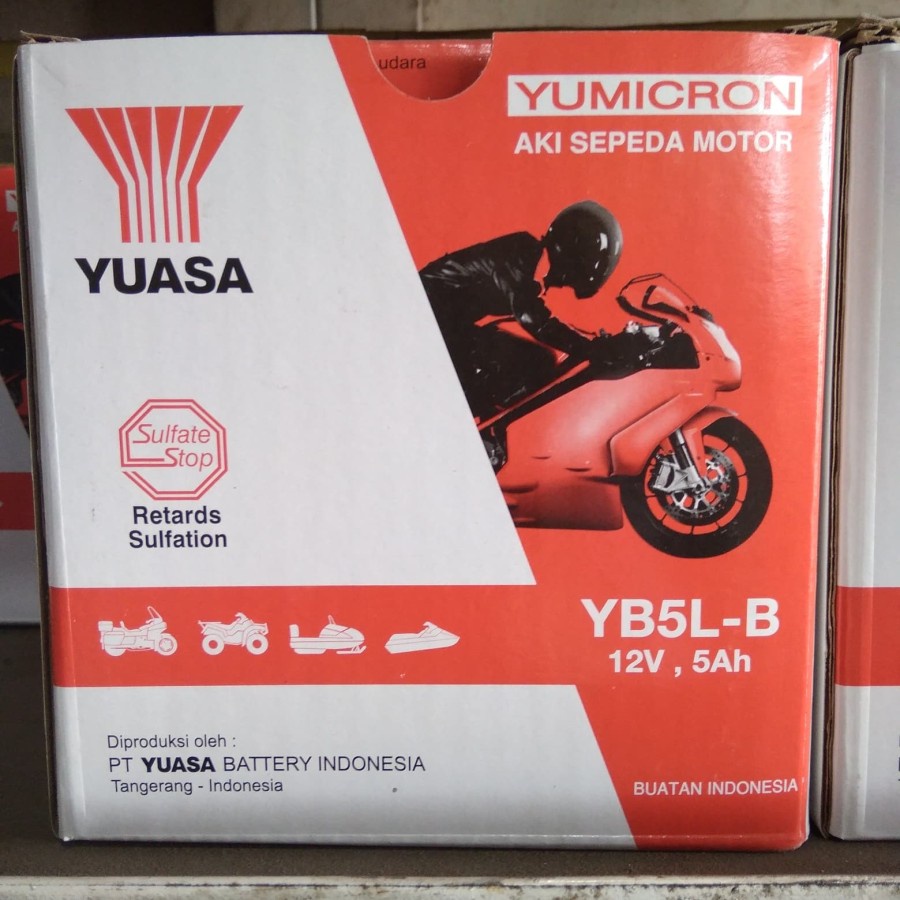 Jual Aki Motor Merk Yuasa YB5L-B (12V, 5Ah) | Shopee Indonesia