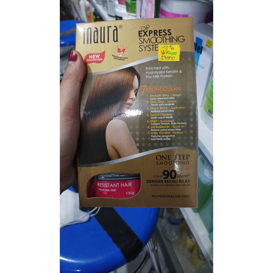 Jual ♛ RAYA ♛ INAURA One Step Express Smoothing System 130ml | Shopee ...