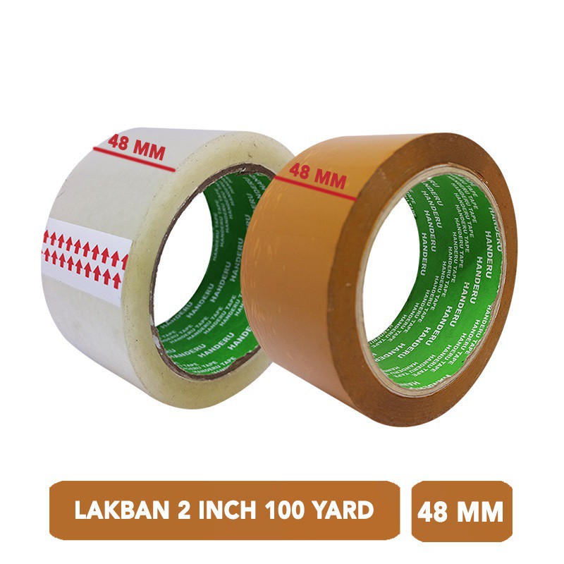 Jual LAKBAN BESAR 2 INCH (48 MM) 100 YARD - LAKBAN SELOTIP SERBAGUNA | Shopee Indonesia