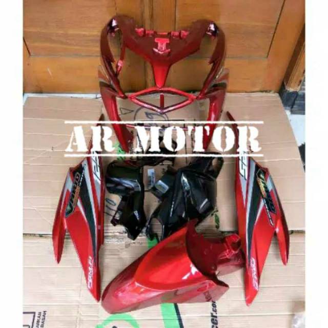 Jual FULL BODY HALUS VARIO TECHNO 125 LAMA MERAH MAROON PLUS STRIPING ...