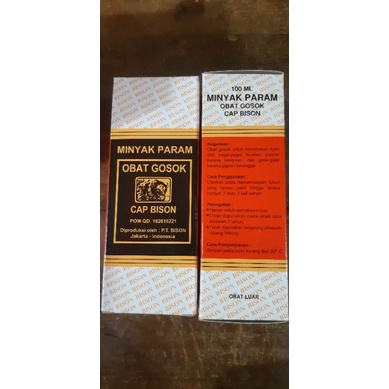 Jual Minyak Param Cap Bison 100 ml Obat Gosok Untuk Keseleo Memar Pegal ...
