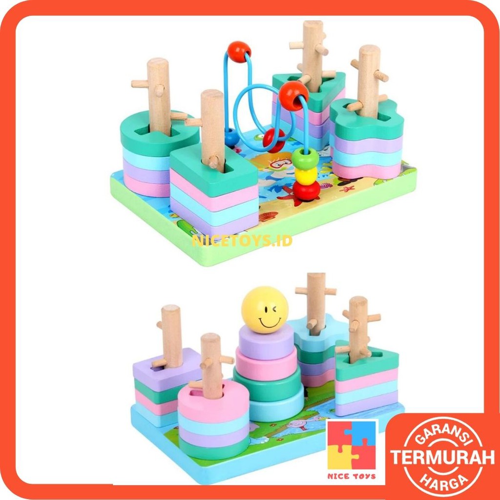 Jual Insert Shape Pastel Matching Game Anak Mainan Balita Pastel Wire ...