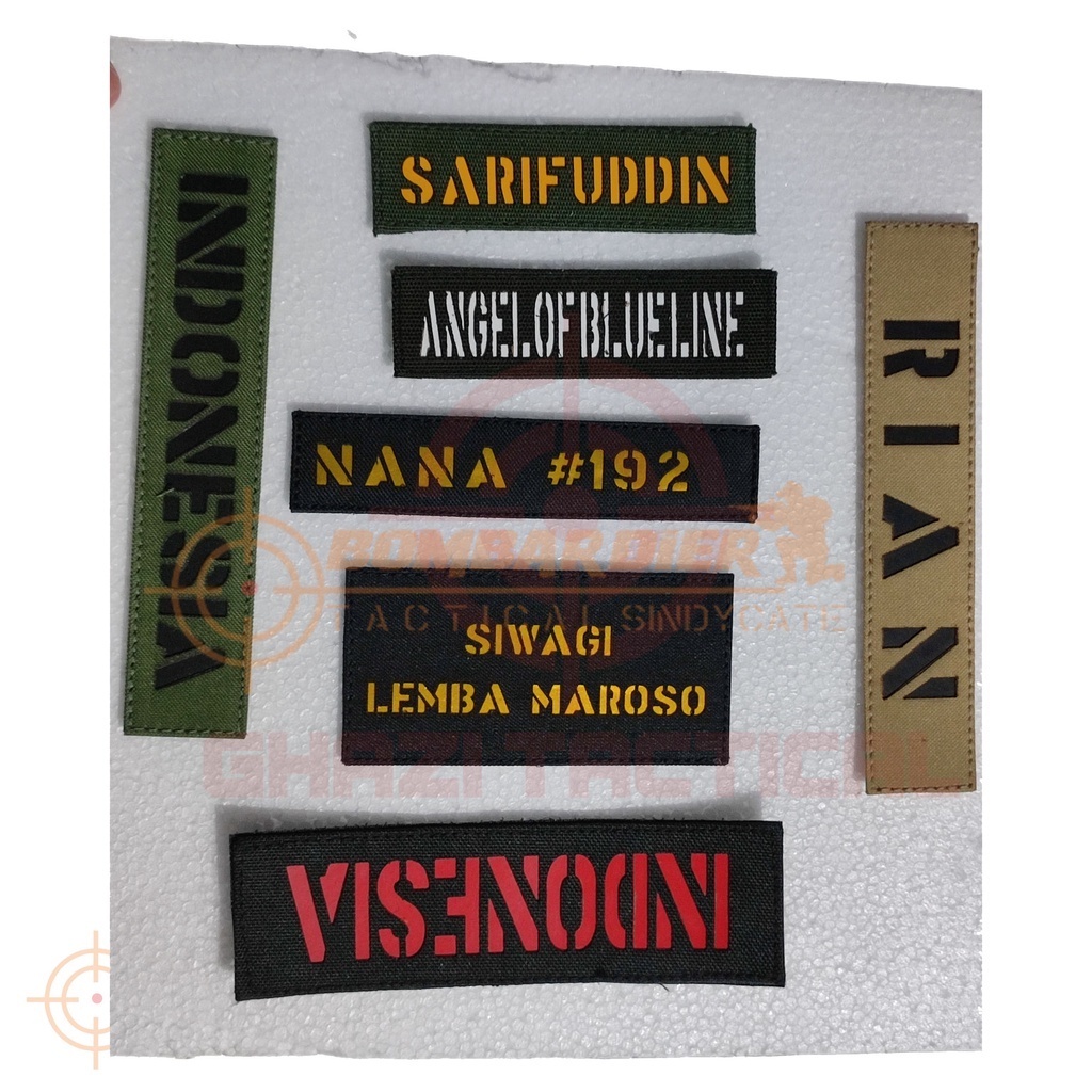 Jual DISCOUNT!!! PATCH LASER BEBAS COSTUME LOGO POLISI TNI POL PP NAMA ...