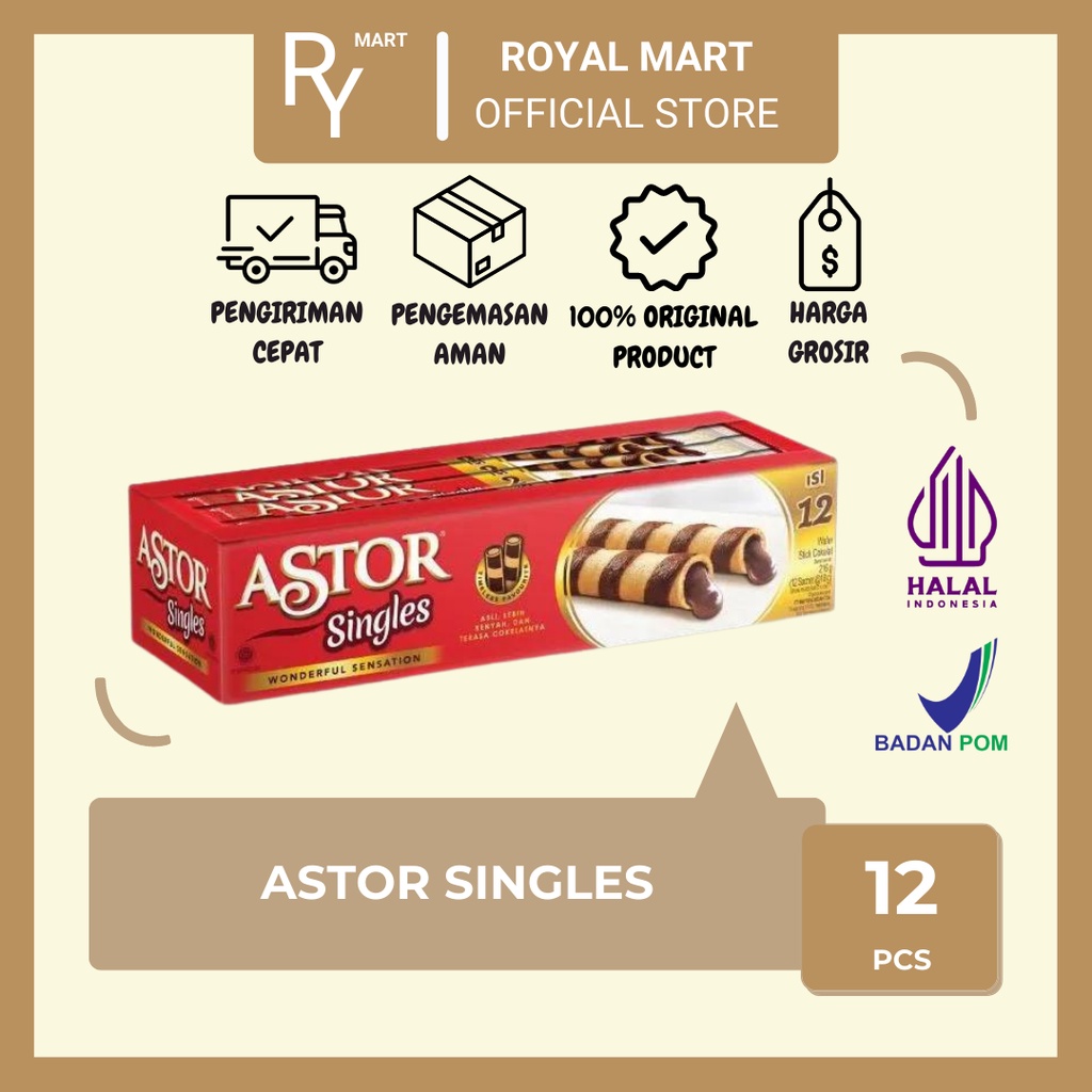 Jual Wafer Roll Astor Singles Box 18g x 12's | Shopee Indonesia