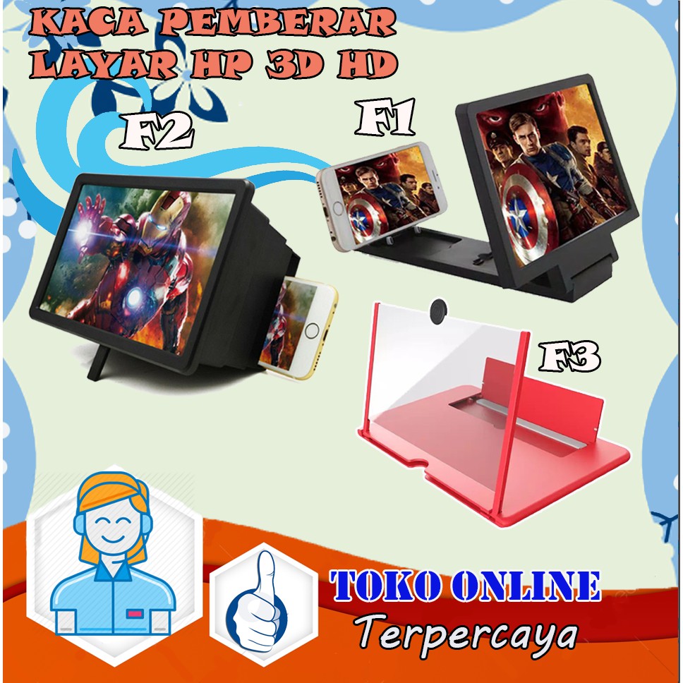 Jual KACA PEMBESAR LAYAR HP PROYEKSI SMARTPHONE ANDROID VERSI F1 F2 F3 ...