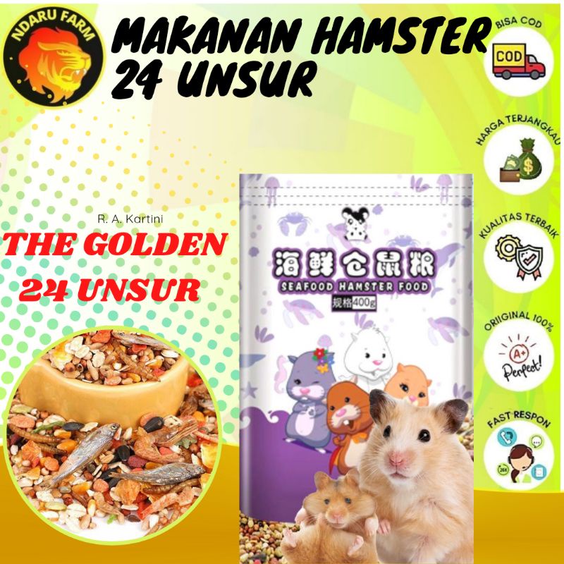 Jual MAKANAN HAMSTER THE GOLDEN HAMSTER FOOD NDARUFRAM | Shopee Indonesia