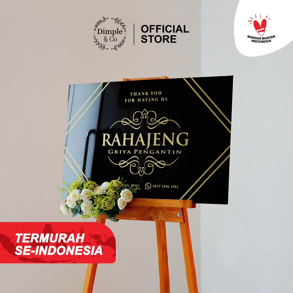 Jual Welcome Wedding Sign Akrilik Warna Solid 40x60cm - Kustom Desain ...