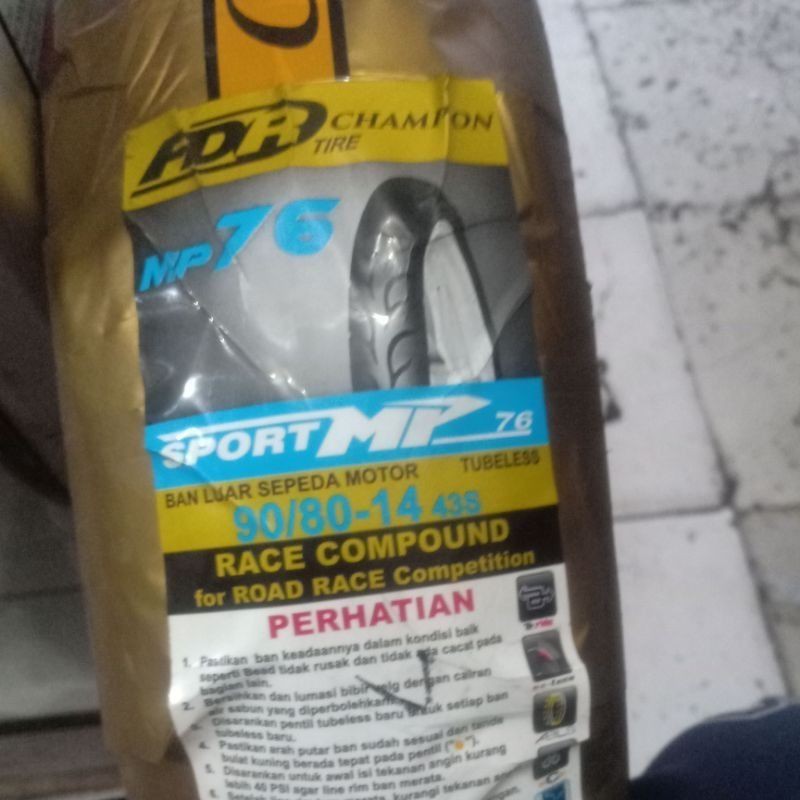 Jual ban fdr mp 76 ring 14 ukuran 90/80-14 soft compound | Shopee Indonesia
