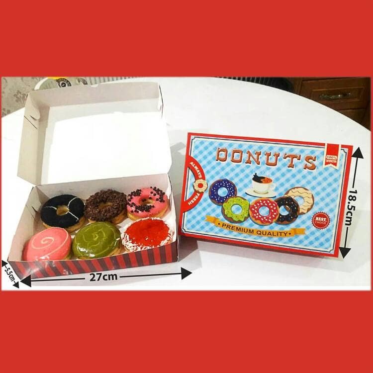 Jual Dus Donat / Box Kemasan Donat / Kotak Kemasan Kue Donat isi 6 ...