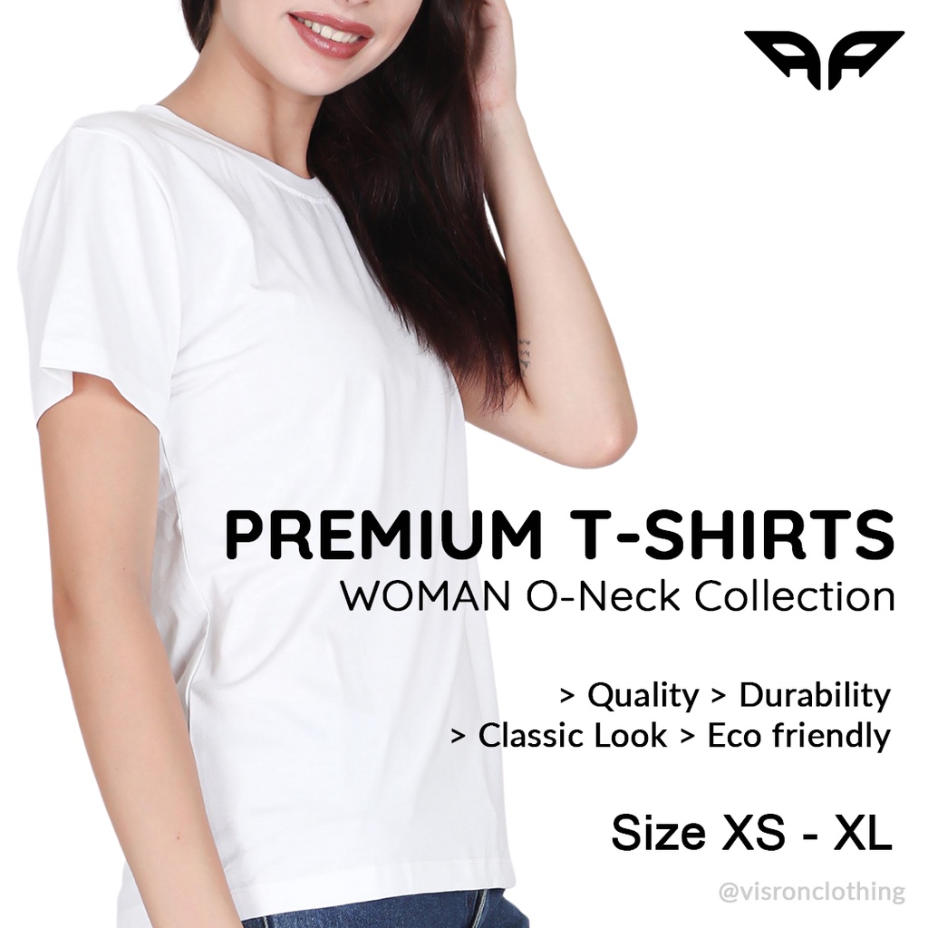 Jual Visron Kaos Wanita Lengan Pendek - Size XS sd XL - 13 Warna ...
