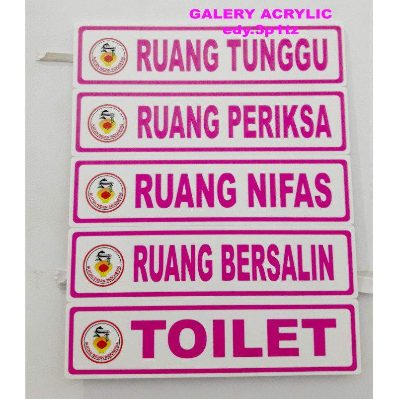 Jual Sign Board Acrylic Sign Label Acrylic Papan Nama Ruangan 5x20 ...
