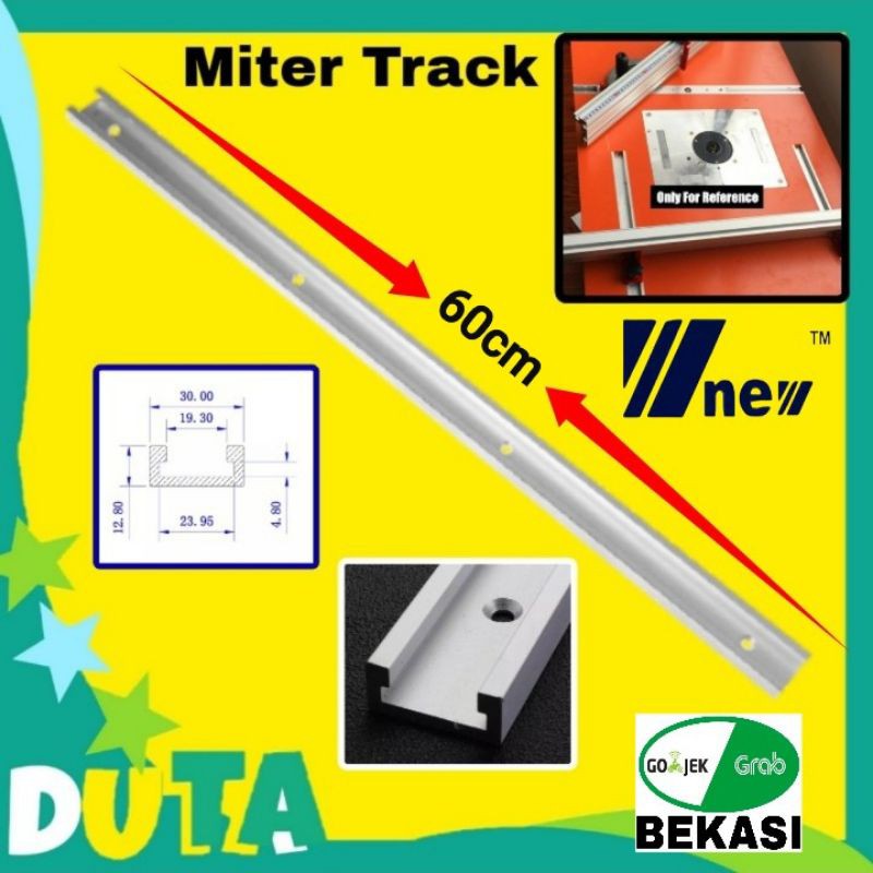 Jual Original Brand NEW 60cm Miter Track T-track Rel Untuk Meja Potong ...
