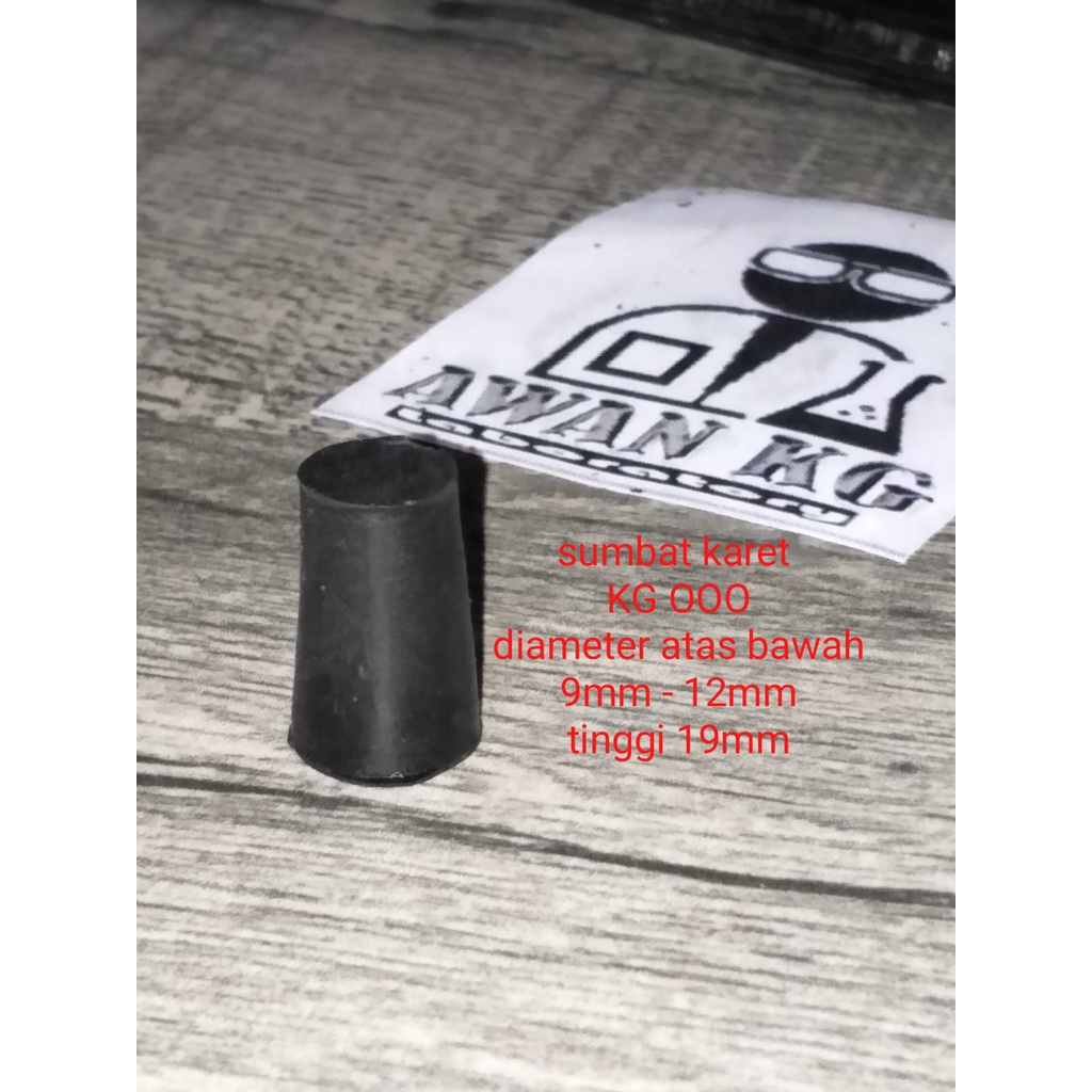 Jual Sumbat karet kecil KG 000 Rapat diameter 9-12mm tinggi 19mm sumbat ...