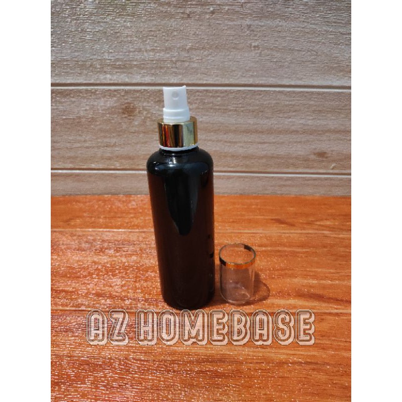 Jual Botol Spray 250ml Hitam Tutup Gold Full Cap - Botol Spray 250 ml ...