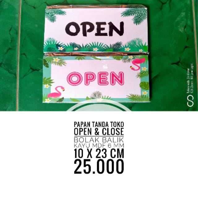 Jual Walldecor open close toko/gantungan papan buka tutup/hanging door ...