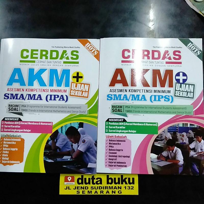 Jual BUKU AKM SMA PELAJARAN IPA IPS - UJIAN SMA CERDAS AKM MA 2024 ...