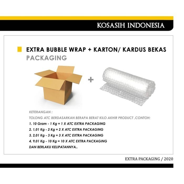 Jual KOIN EXTRA BUBBLE WRAP + KARTON / KARDUS BEKAS PACKAGING (WAJIB ...