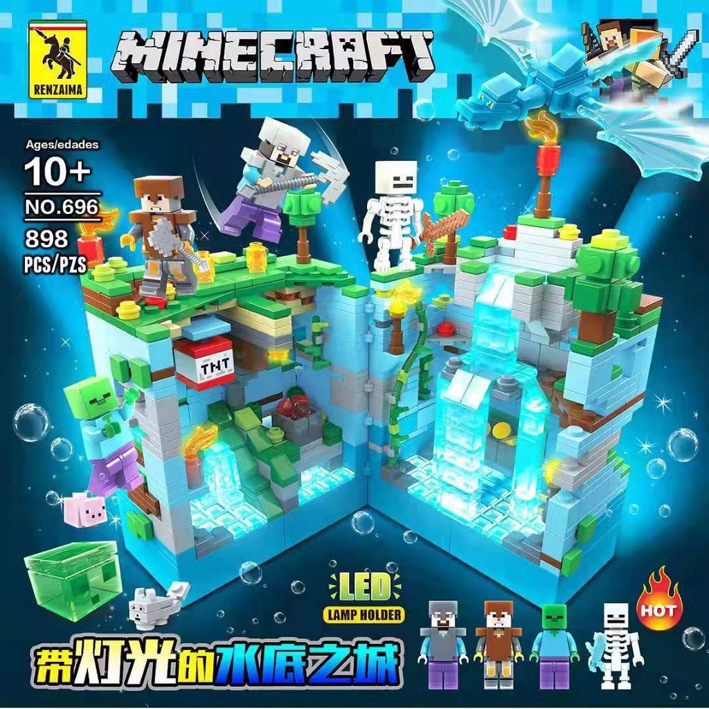 Jual DIY MAINAN ANAK MAINCRAFT PUZZLE BRICK SUSUN BONGKAR PASANG BALOK ...