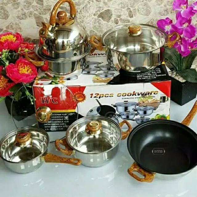 Jual PANCI SET STAINLESS EXCLUSIF HAPPY CALL 12PCS | Shopee Indonesia