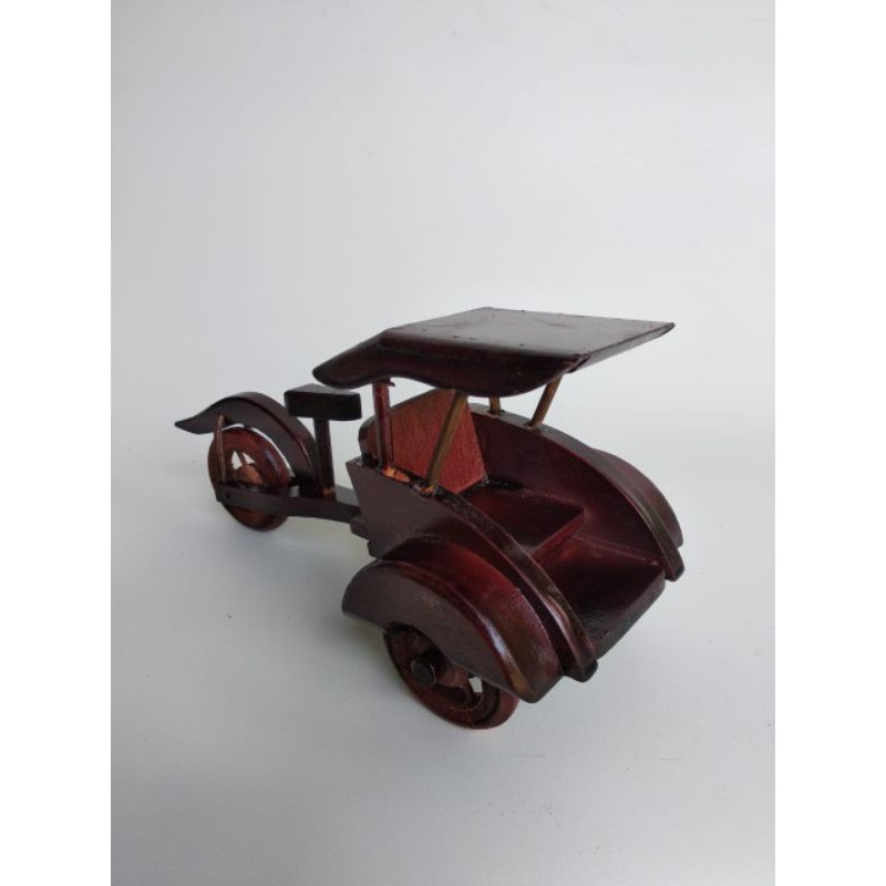 Jual TERMURAH MINIATUR BECAK KAYU | Shopee Indonesia