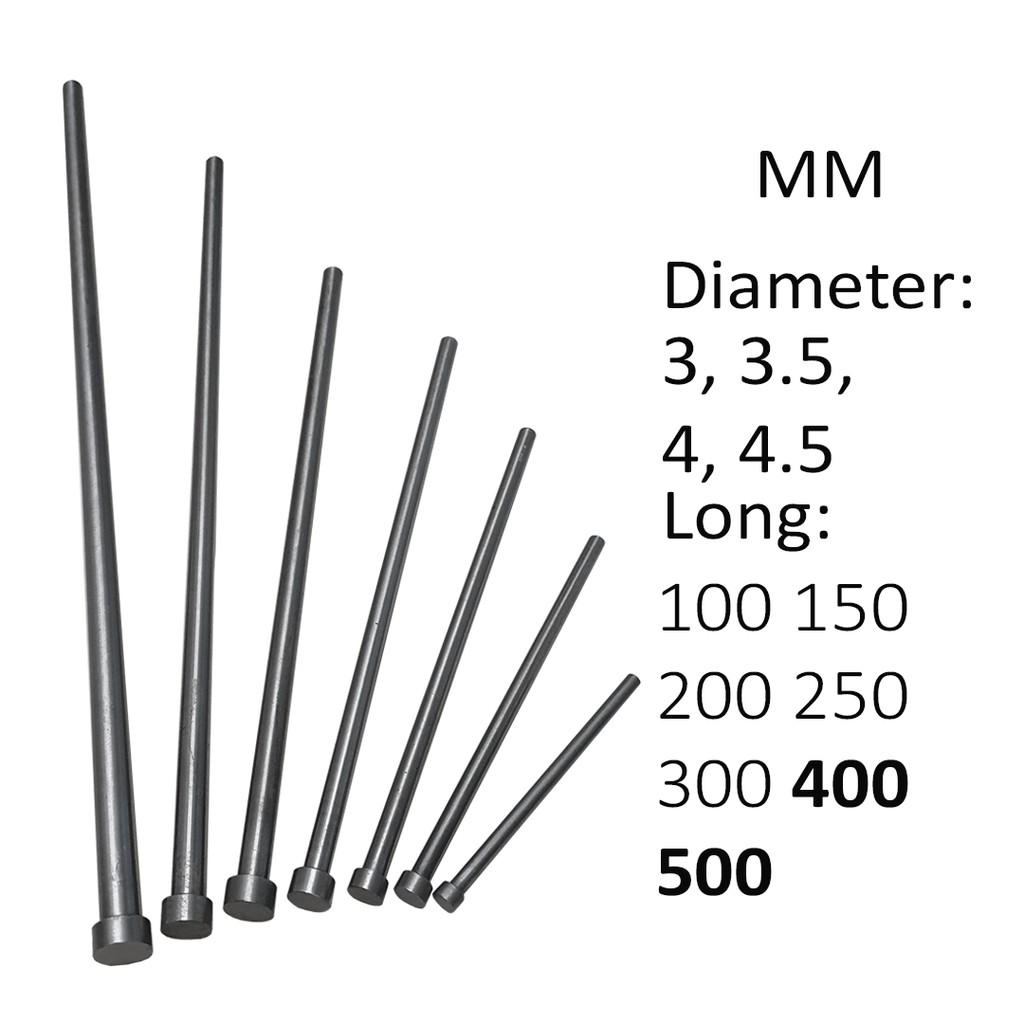 Jual Ejector Pin Diameter 3/3.5/4/4.5 mm L400/500mm Ejektor Pin 3mm 3 ...