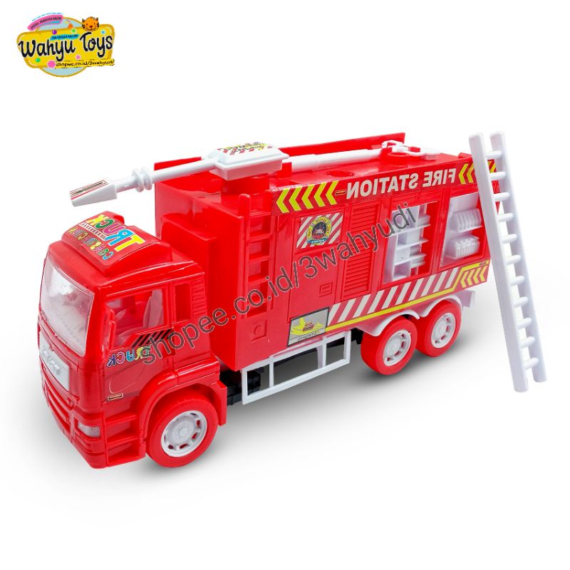 Jual Mainan Mobil Fire Rescue Damkar Pemadam Kebakaran Heavy Machine ...