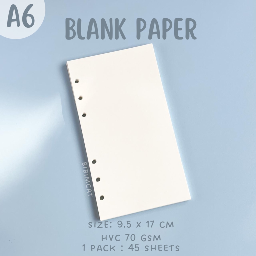 Jual (A6 Size) Kertas Binder File Organizer Ukuran A6 6 Ring | Shopee ...