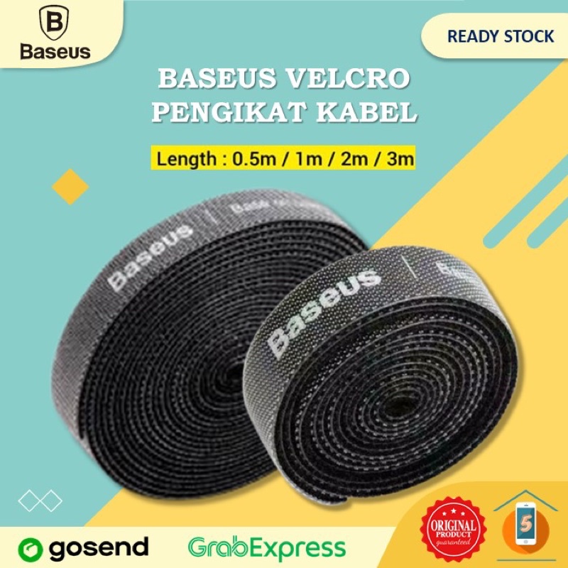 Jual Baseus Velcro Cable Strap Pengikat Perekat Kabel 1Meter | Shopee ...