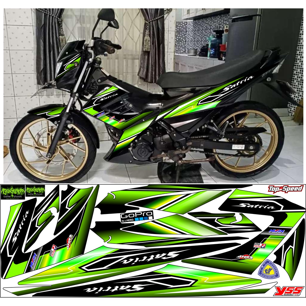 Jual STICKER RACING SATRIA NEW VARIASI LIS BODI STRIPING NEW DESIGN lis ...