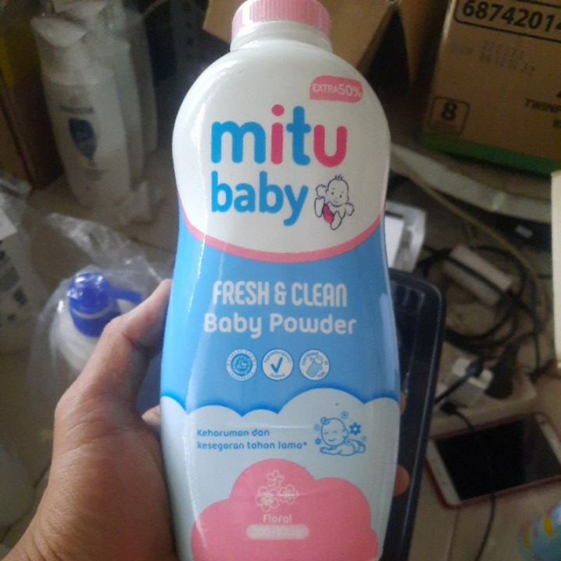 Jual Mitu Baby powder 200+100gr/ Mitu Bedak Bayi 200+ 100 gr | Shopee ...