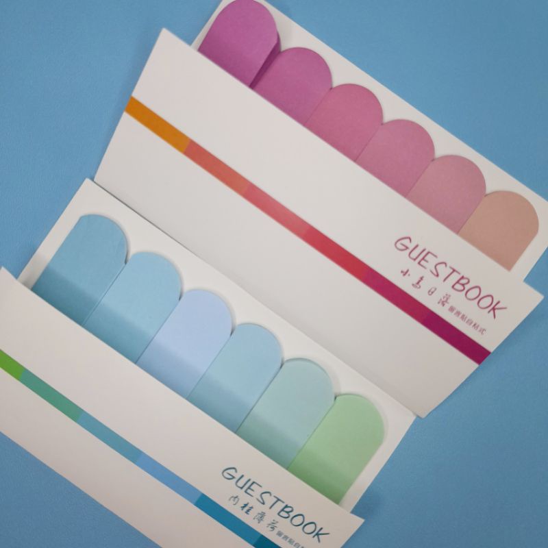 Jual Penanda Catatan/Sticky Note Biru Rainbow Set/Sticky Notes Cute ...