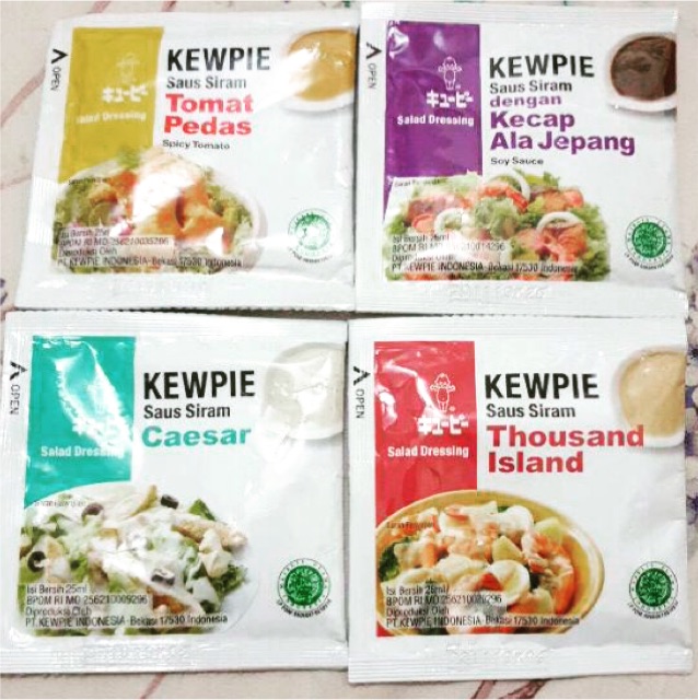 Jual Kewpie Salad Dressing Sachet Thousand Island/Caesar/Wijen/Kecap Jepang/Tomat 25ml/Original ...