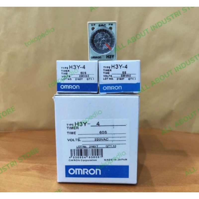 Jual MINI TIMER OMRON H3Y-4 H3Y 4 220VAC 220V 60S 50 DETIK / 5S 5 DETIK | Shopee Indonesia