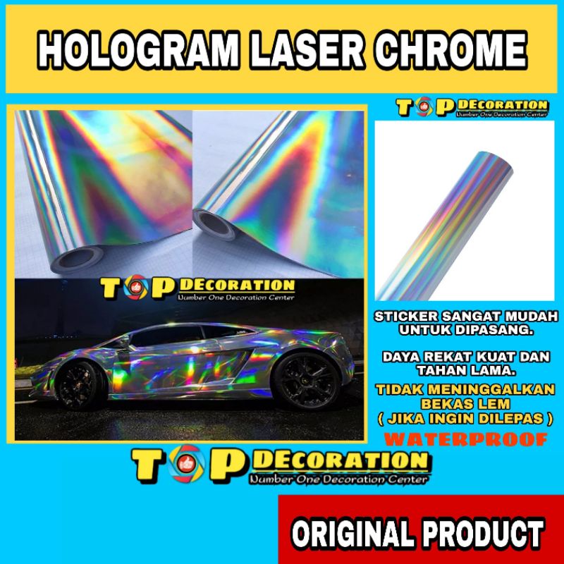 Jual Stiker hologram laser chrome | Shopee Indonesia