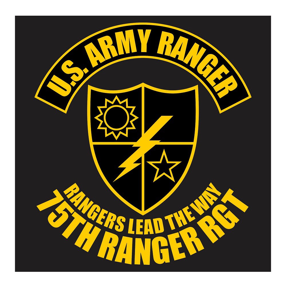 Jual United States Army Ranger 75th Ranger RGT, Cutting Sticker ...