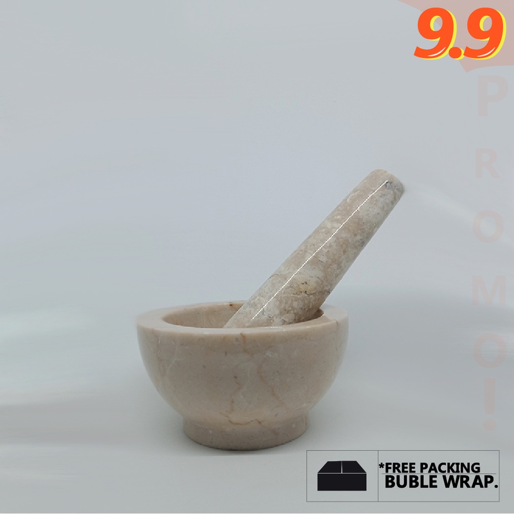 Jual mortar pestle 9 cm marble stone lumpang lab lumpang alu tumbukan ...