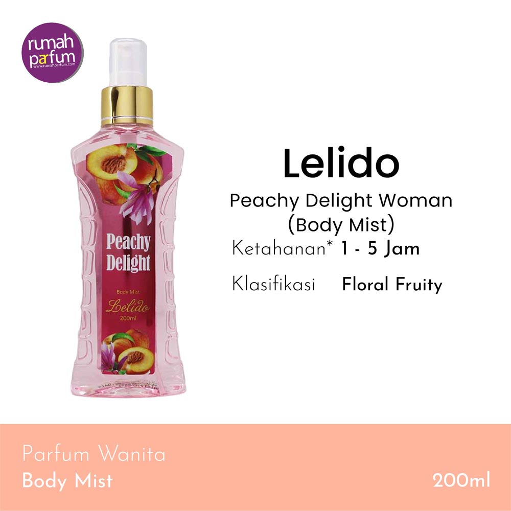 Jual Parfum Wanita Lelido Peachy Delight Woman (Body Mist) (200 mL ...