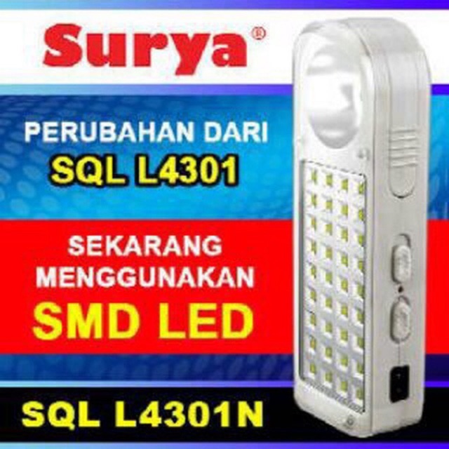 Jual Emergency Lamp Surya SQL L4301 N Lampu Darurat SMD LED | Shopee ...